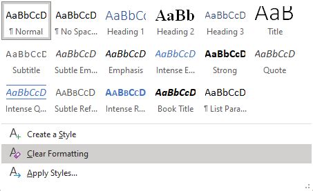 How To Clear Formatting In Word Microsoft Word