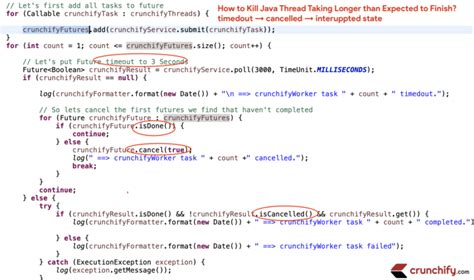 How To Stopkill Long Running Java Thread At Runtime Timed Out