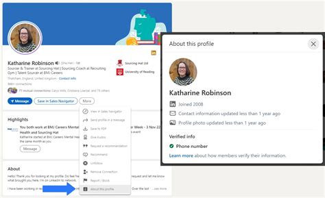 New Linkedin Feature About This Profile Cup And Sourcer