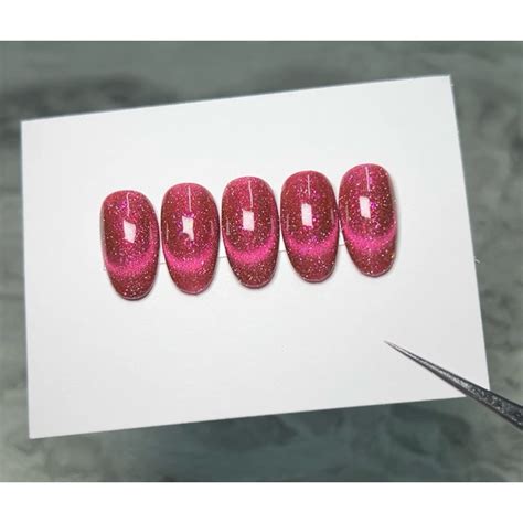 เล็บปลอมเจลแท้มือเท้าสีลูกแก้วชมพูเข้ม ️แถมฟรี ️กาวน้ำ ตะไบ แผ่นแอลกอฮอล์ Shopee Thailand