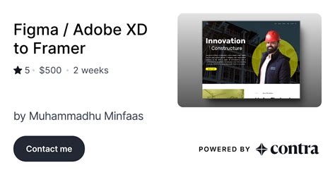 Figma Adobe Xd To Framer By Muhammadhu Minfaas