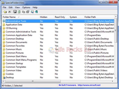 Access Special Folders In Windows With Specialfoldersview