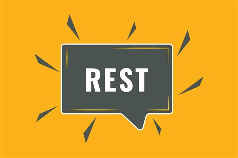 Rest Button Speech Bubble Banner Label Rest 24205024 Vector Art At Vecteezy