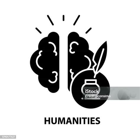 인문학 아이콘 편집 가능한 스트로크가 있는 블랙 벡터 사인 컨셉 일러스트 산업에 대한 스톡 벡터 아트 및 기타 이미지 산업