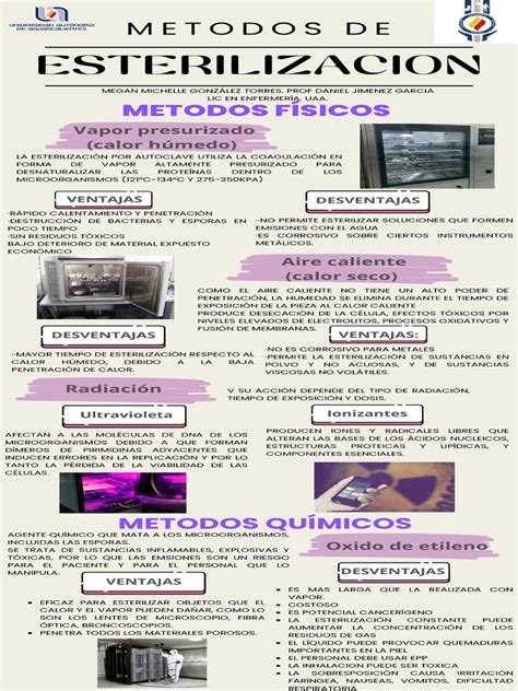 Infografía Metodos De Esterilización Pdf