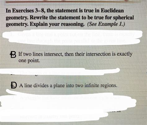 Solved In Exercises The Statement Is True In Euclidean Chegg