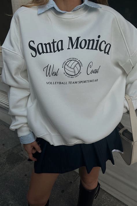 Beyaz Santa Monica Bask L Sweat Ate Eyyo