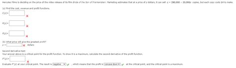 solved a find the cost revenue and profit functions