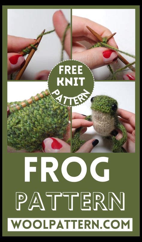 Knit Frog Pattern And Tutorial For Beginners Knitting Patterns Toys