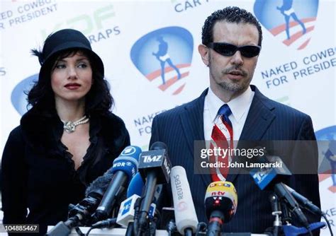 Constantina Rubenstein And Todd Rubenstein Attend A Press Conference