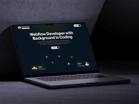 Webflow Personal Portfolio Landing Page Template By Rh Web And Mobile App Design Landing Pages