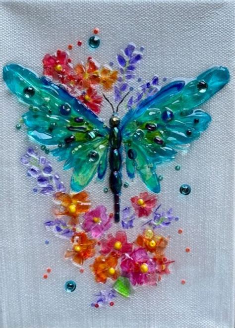 Dragonfly Resin Art Glass Art Wall Art Epoxy Resin Art T Ideas Home Decor Handmade T Wall