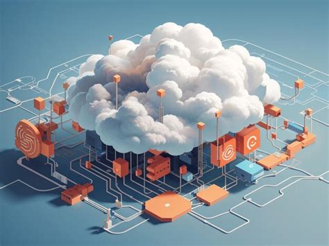 Cloud Storage Solutions Technology And Online Data Storage Advancements Premium Ai Generated Image