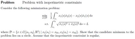 Solved Problem Problem With Isoperimetric
