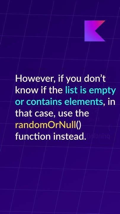 Spice Up Your Kotlin Code Get A Random Element From A List🚀 Shorts Kotlin Youtube