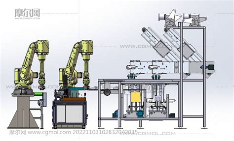 产品自动化生产线3d数模图纸网盘下载）机械工具模型下载 摩尔网cgmol