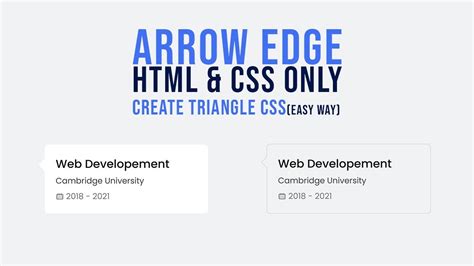 Create Outlined Card With Arrows Using Only Css Arrow Edge In Css Runcodenow Youtube