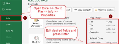 How To Edit Document Properties In Excel 4 Easy Ways Excel Insider