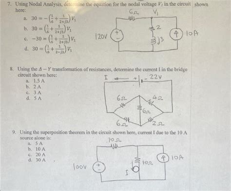 [solved] 7 Using Nodal Analysis Determine The Equation F