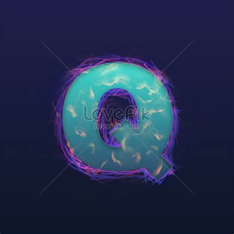 불꽃 파란색 눈부심 대문자 Q Png 일러스트 무료 다운로드 Lovepik