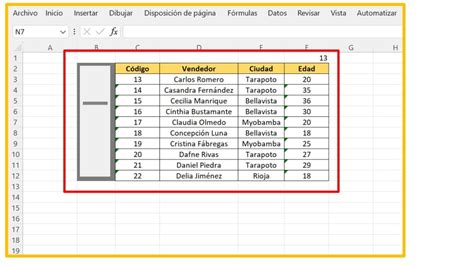 Barra De Desplazamiento Vertical En Tabla Excel