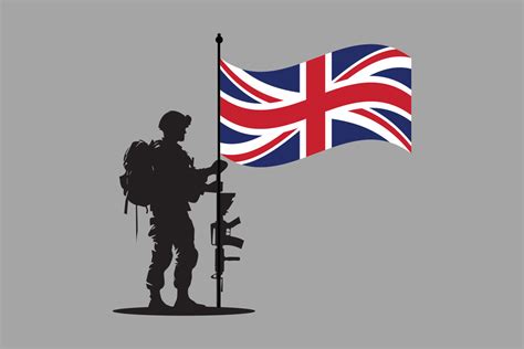 United Kingdom Soldier With British Flag Graphic By Breakingdots