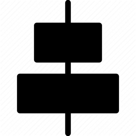 Align Center Object Vertical Icon