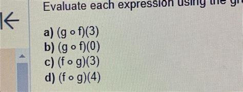 k evaluate each expression using the g a gof 3 b