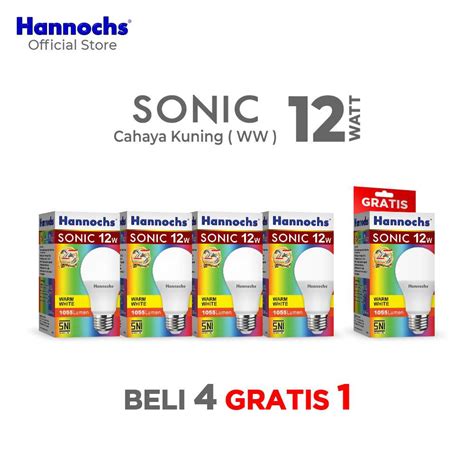 Jual Hannochs Lampu Led Sonic Watt Cahaya Kuning Beli