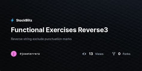 Functional Exercises Reverse3 StackBlitz