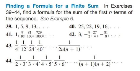 Solved Finding A Formula For A Finite Sum In Exercises