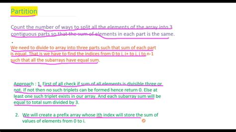 partitions interviewbit array youtube