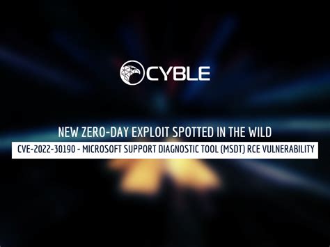 New Zero Day Exploit Spotted In The Wild Cyble