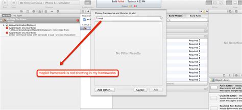 Iphone Mapkit Framework Is Not Present In Xcode Stack Overflow