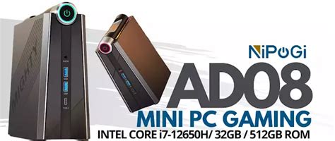 Recensione NiPoGi AD08 Mini PC Intel Core I7 12650H 32 512GB