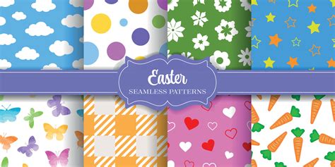 Set Of Seamless Easter Patterns Collection Of Easter Textures 39944705