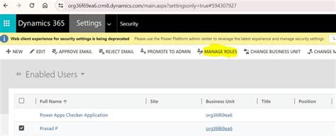 Provide Security Role Access For D365 Outlook