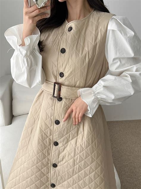 룩쏘 로라 패딩 원피스