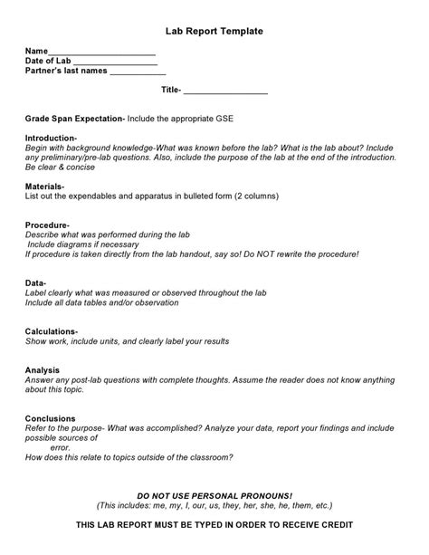 10 Useful Lab Report Examples And Free Templates Within Lab Report Conclusion Template