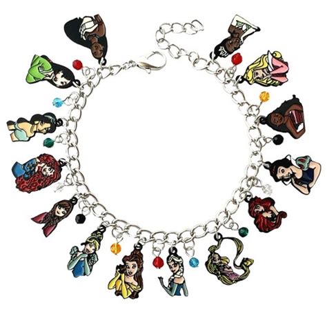 Disney Princess Colored Charm Bracelet Ebay