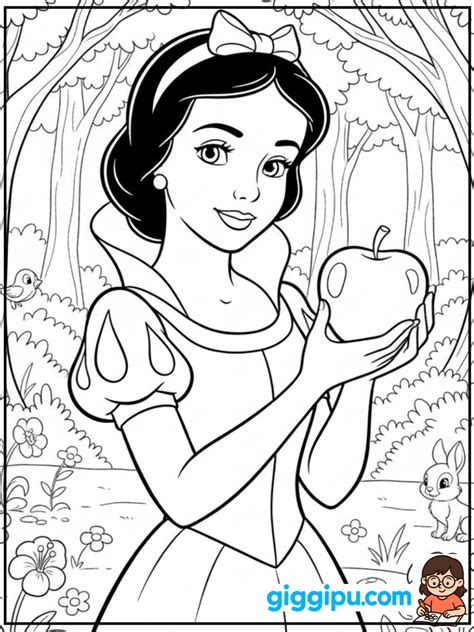 迪士尼公主涂色画 儿童免费涂色画 可打印的图画