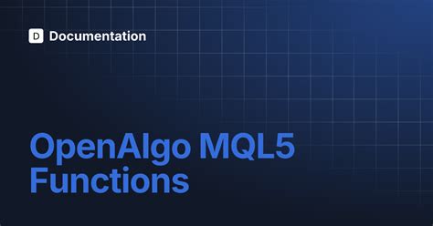 Openalgo Mql5 Functions Documentation