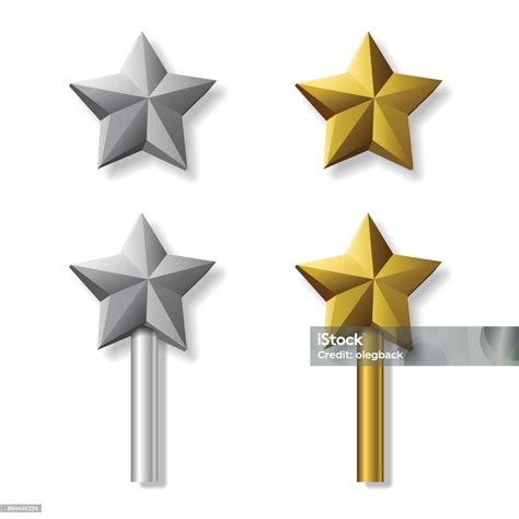 금색과 은색 별 흰색 배경에 고립입니다 벡터 템플릿입니다 강철에 대한 스톡 벡터 아트 및 기타 이미지 강철 개체 그룹 검사 보기 Istock