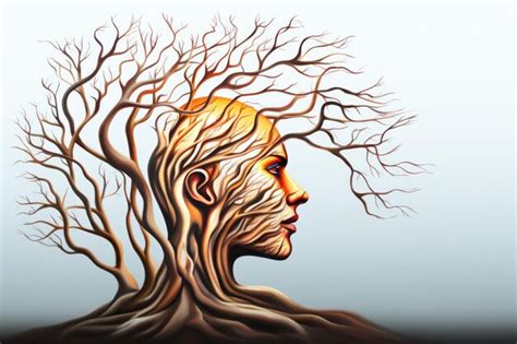 Premium Vector An Illustration Of A Mans Head With A Tree Growing Out Of It
