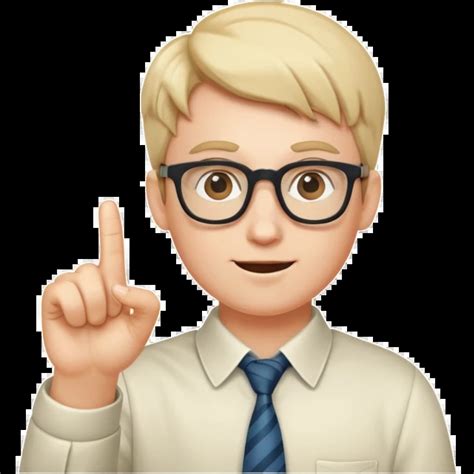 Nerd Face With Finger Pointing Up Emoji AI Emoji Generator