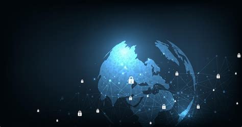 Premium Vector Global Cyber Security Connection Concept