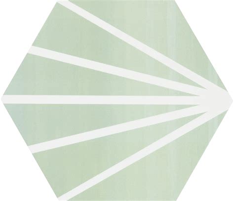 Lily Hex 2 Green Porcelain Alcera