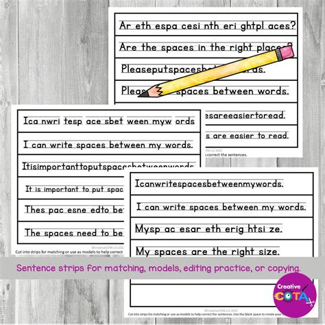 Handwriting Spacing Between Words Your Therapy Source Worksheets