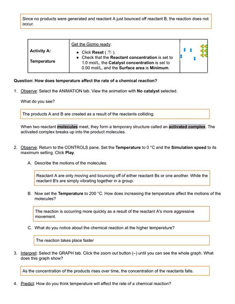 Collision Theory Gizmo Answer Key Virtual High School Edubirdie