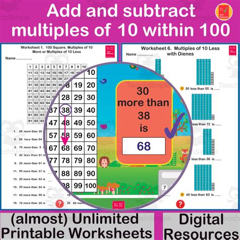 Add And Subtract Multiples Of Within St Grade By Teach Simple